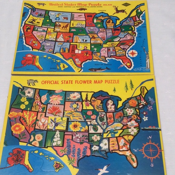 Warren Puzzles | Games | Warren Built Rite Puzzles Three Vintage Usa ...